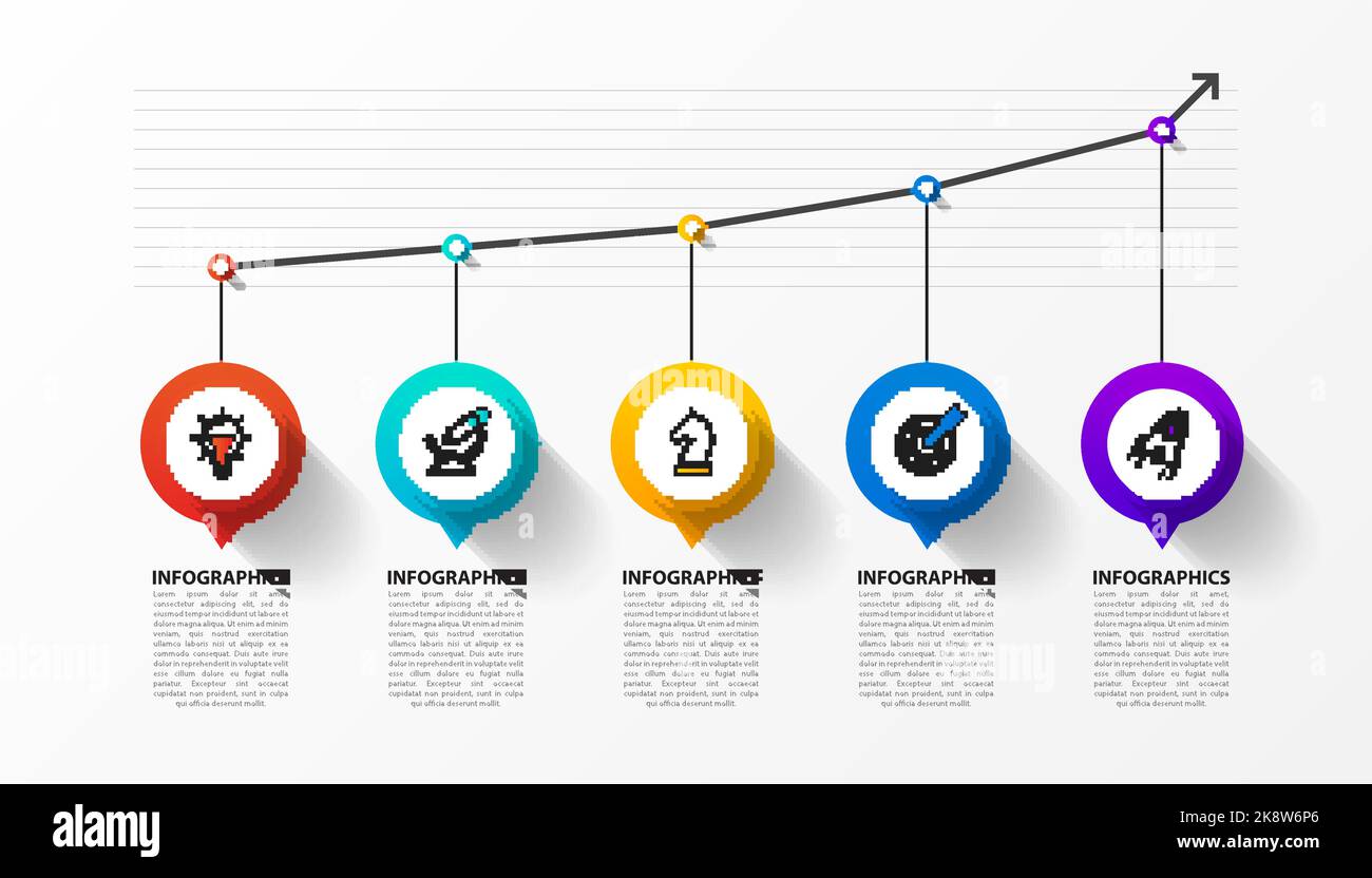 Infographic design template. Creative concept with 5 steps. Can be used ...