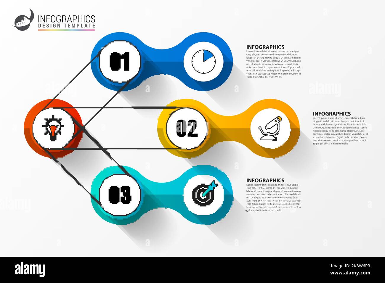 Infographic design template. Creative concept with 3 steps. Can be used ...