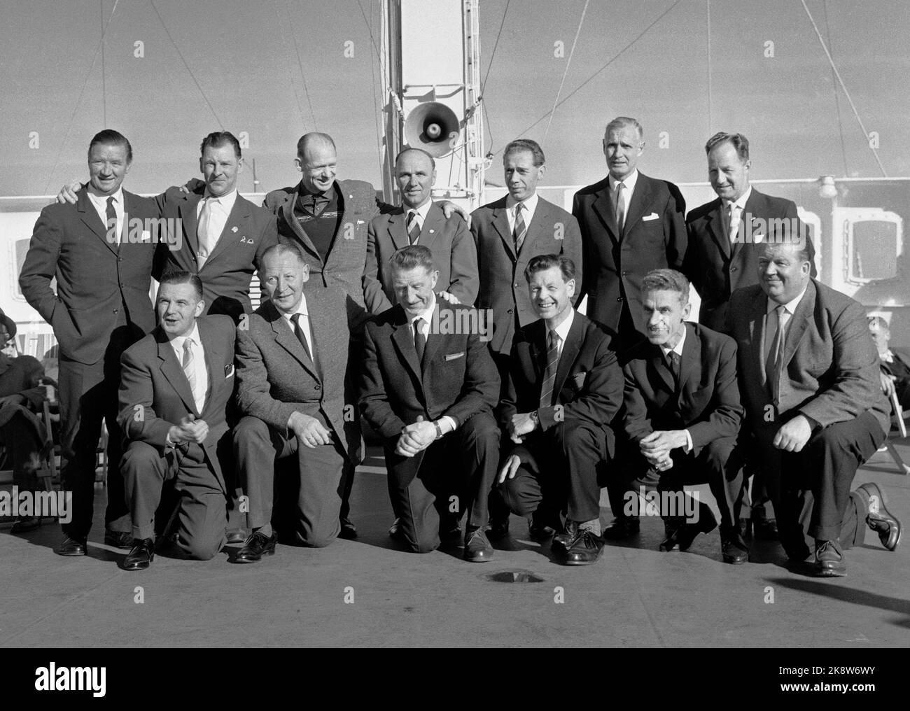 Arne brustad and rolf holmberg back from v hi-res stock photography and ...