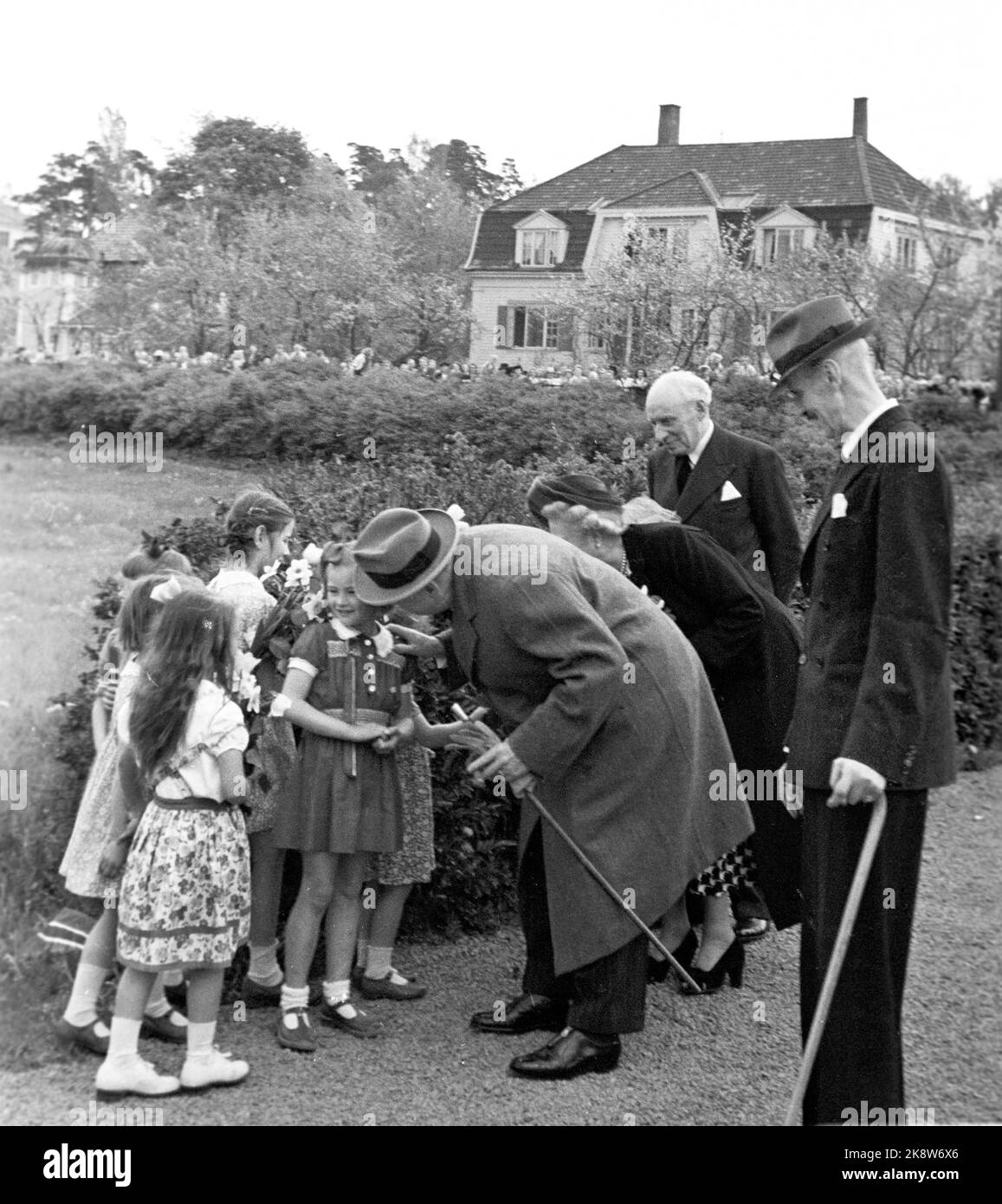 Oslo 19480513. Prime Minister of the UK Winston Churchill visits Norway ...