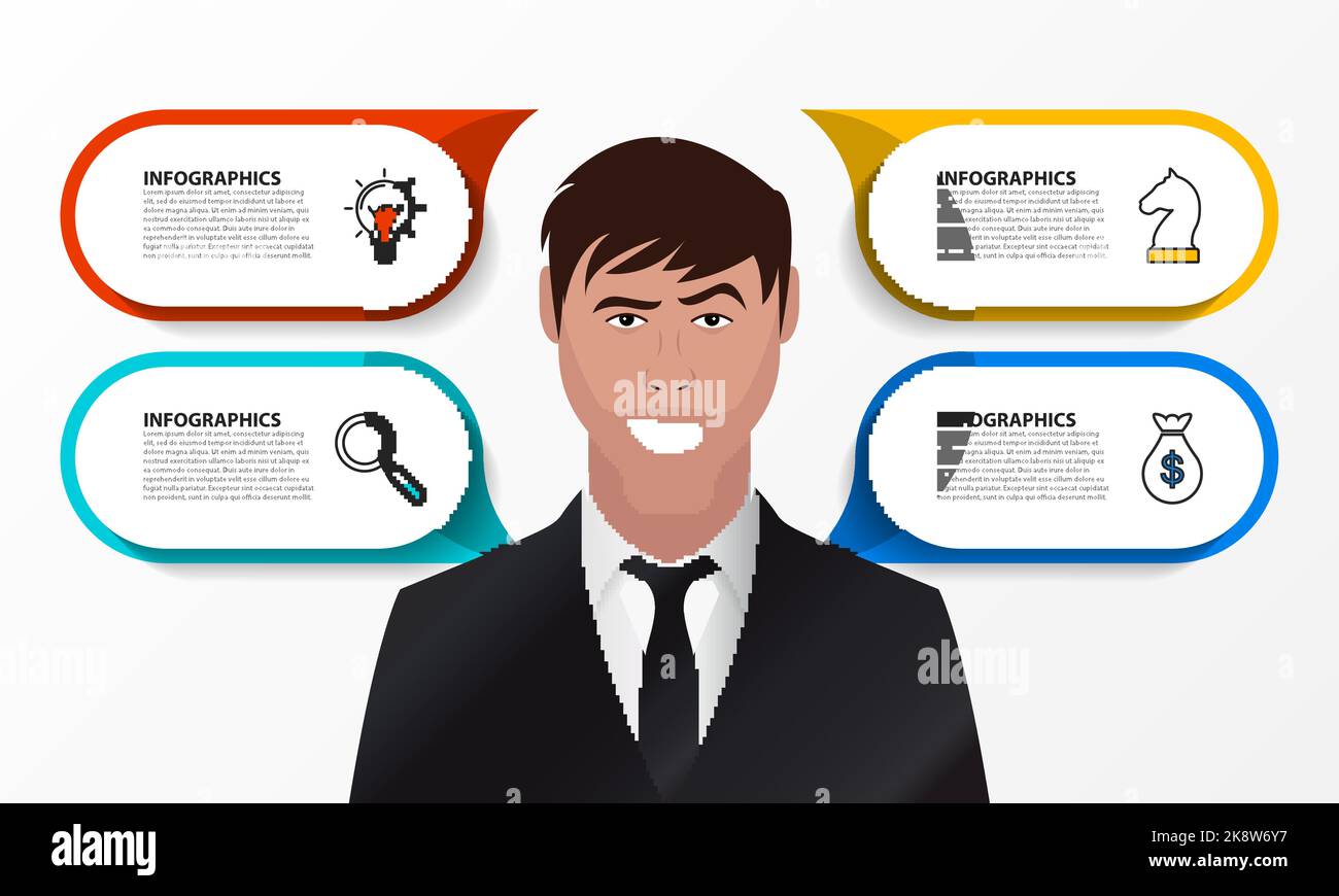 Infographic design template. Creative concept with 4 steps. Can be used ...