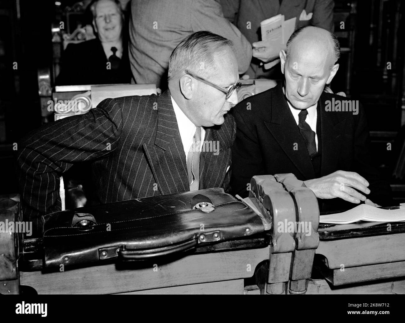 Oslo 19500922 Foreign Minister Halvard Lange in the Storting, in ...