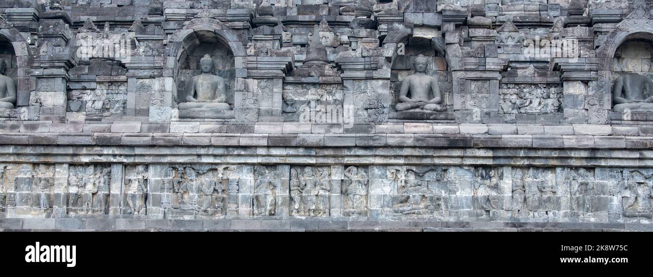 Indonesia, Java, Borobudur. The largest Buddhist monument in the world ...