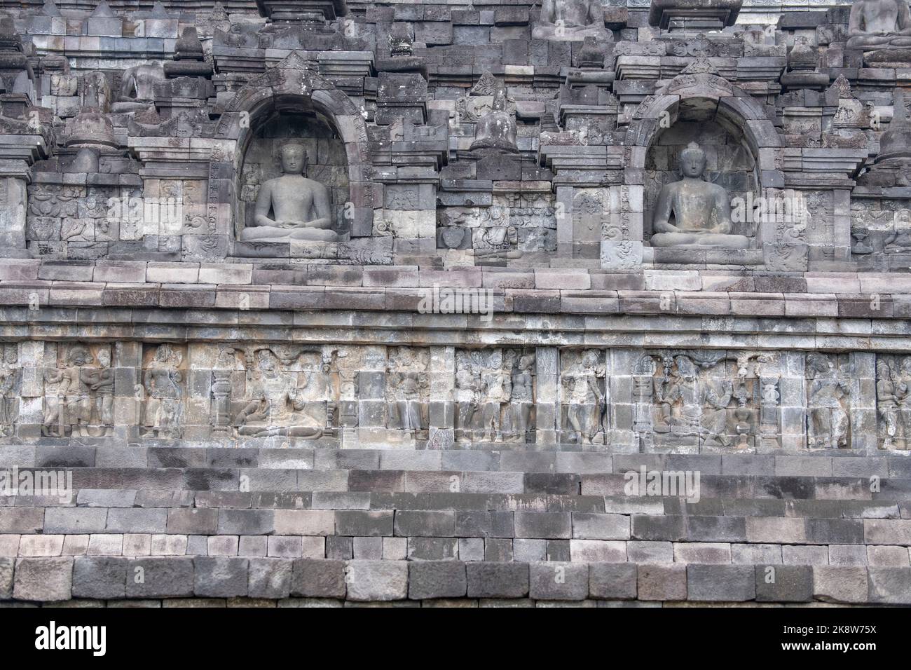 Indonesia, Java, Borobudur. The largest Buddhist monument in the world ...