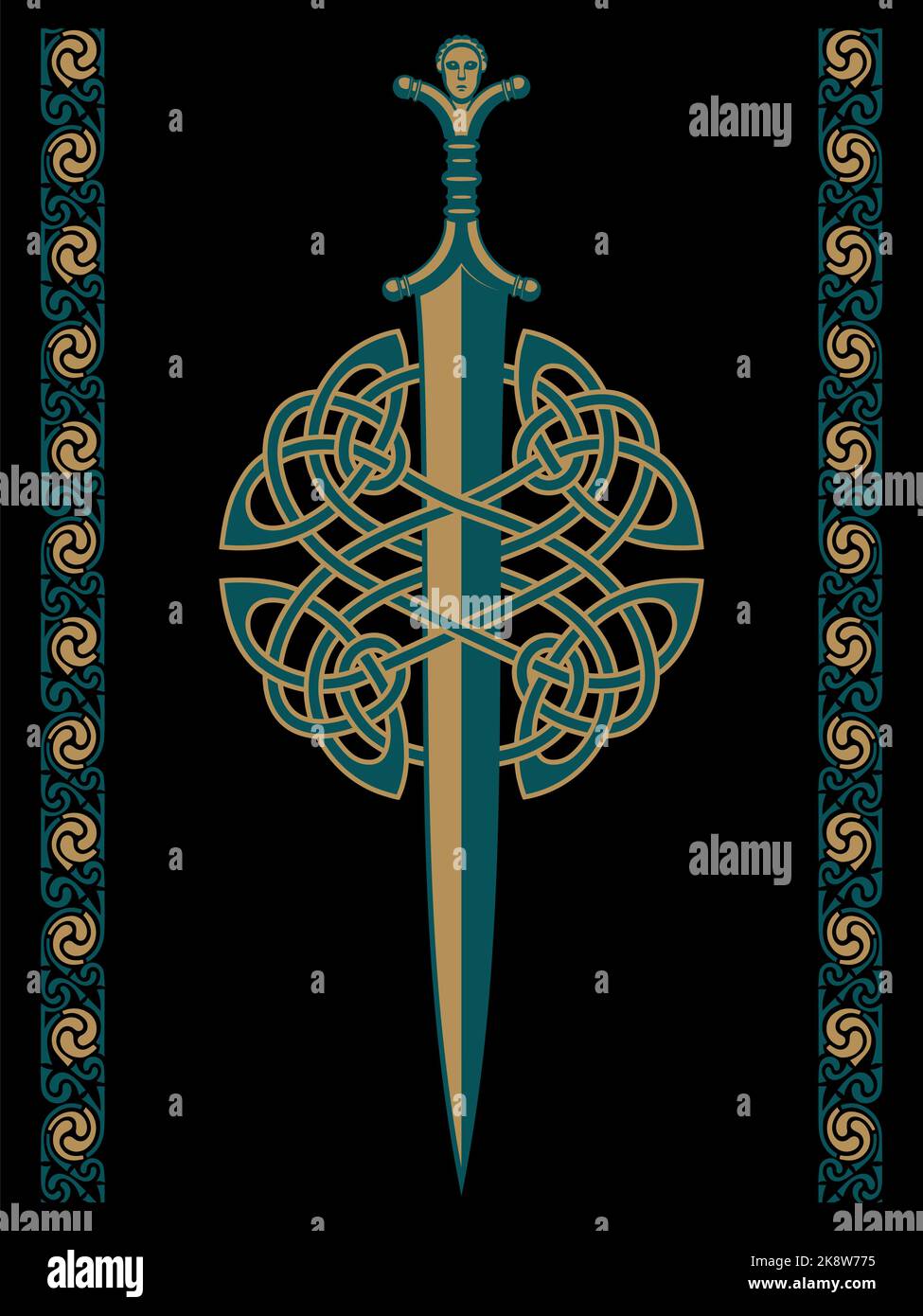 Celtic Scandinavian design. Celtic sword and Celtic Scandinavian ...