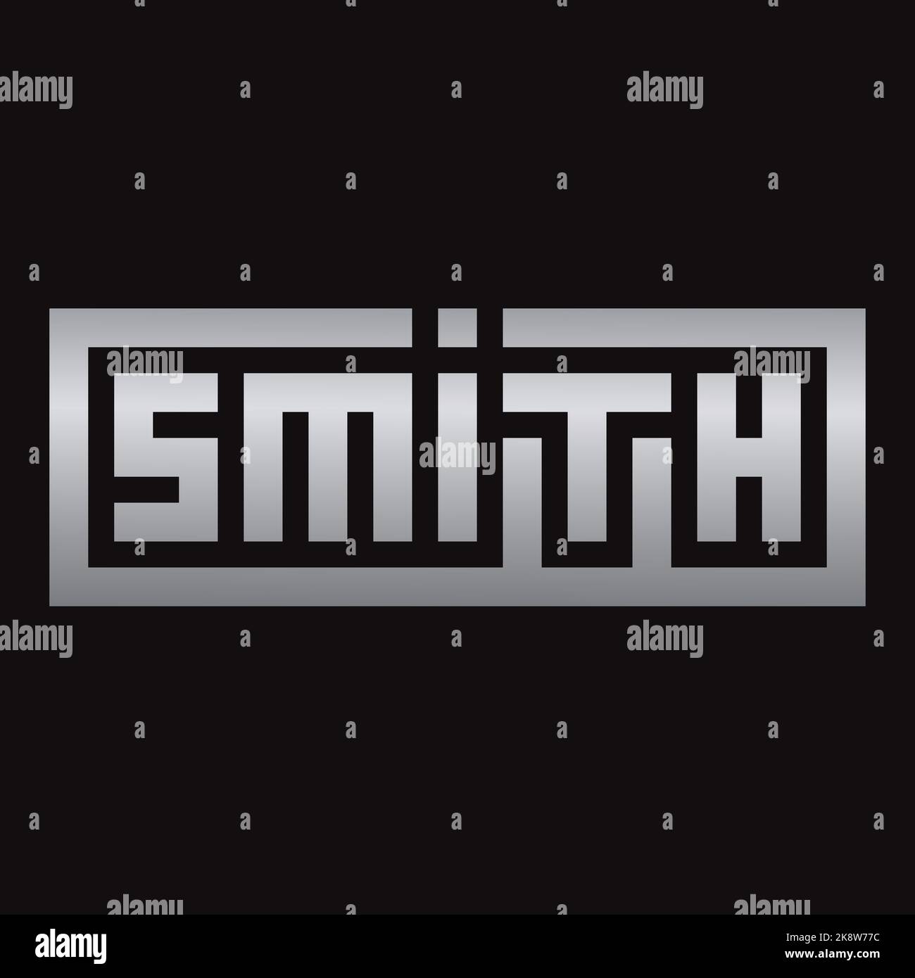 Smith Lettering Maze Typography Design Vector Illustration. Editable ...