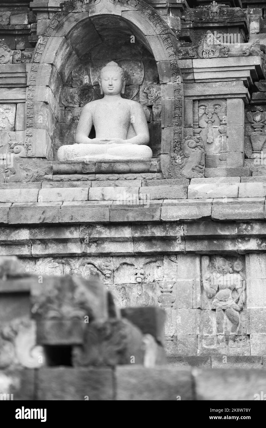 Indonesia, Java, Borobudur. The largest Buddhist monument in the world ...