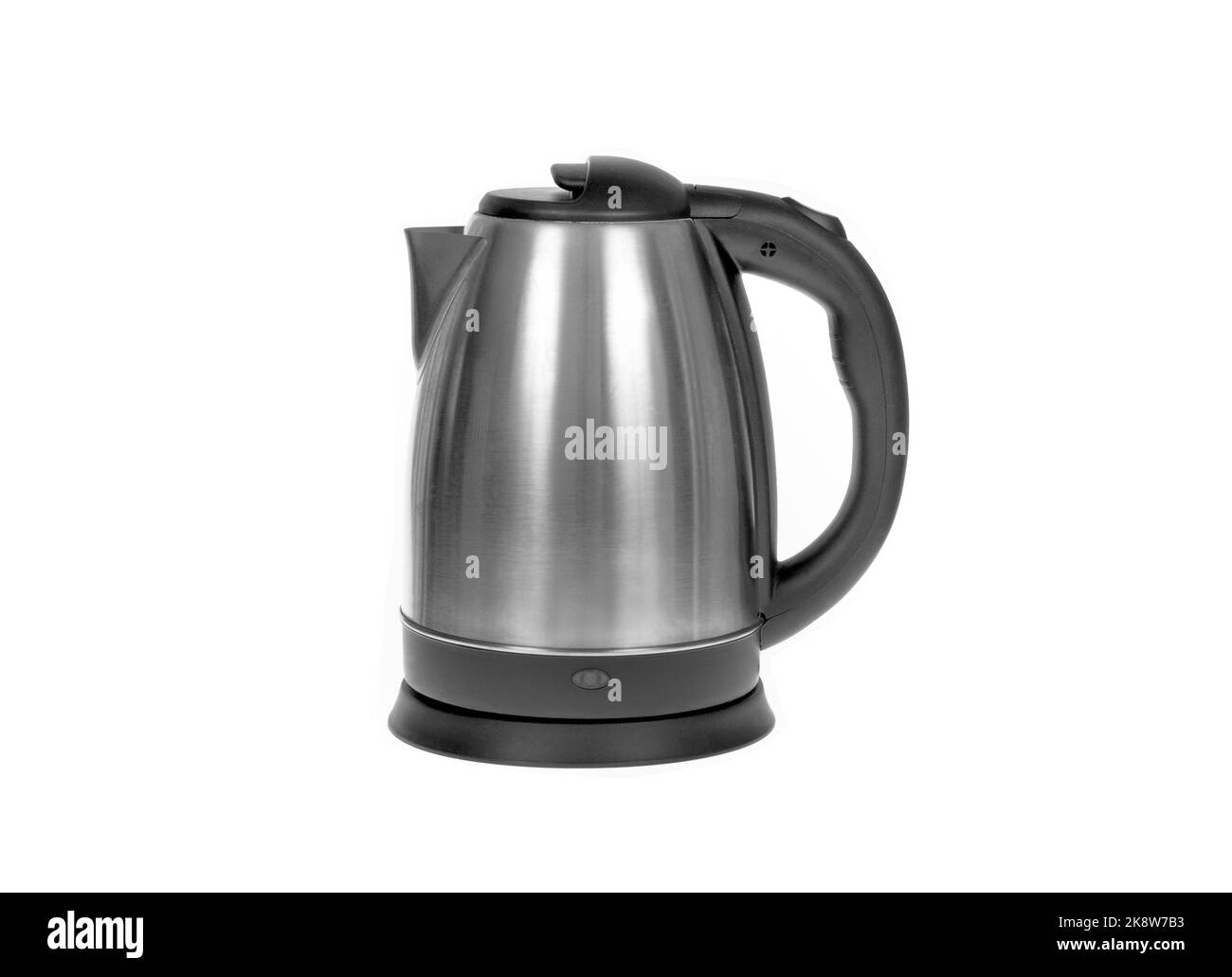 A shiny metal kettle isolated over the white background Stock Photo - Alamy