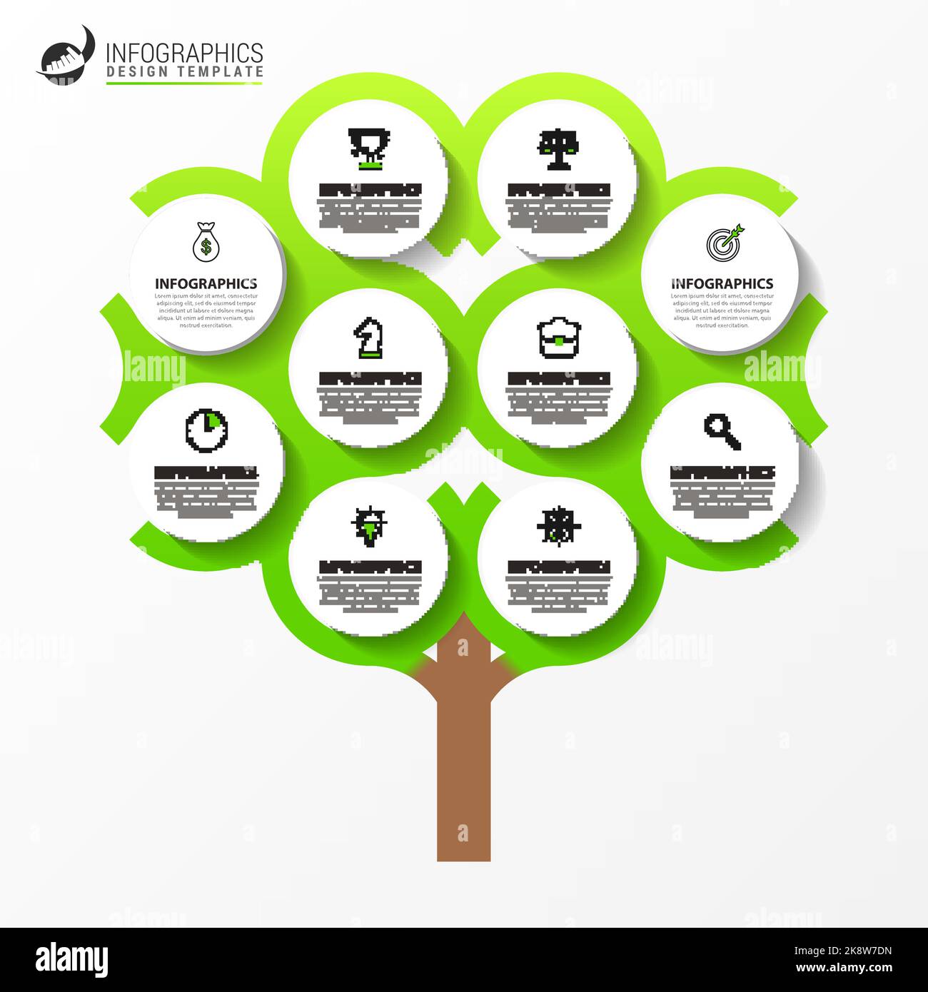 Infographic design template. Creative concept with 10 steps. Can be ...