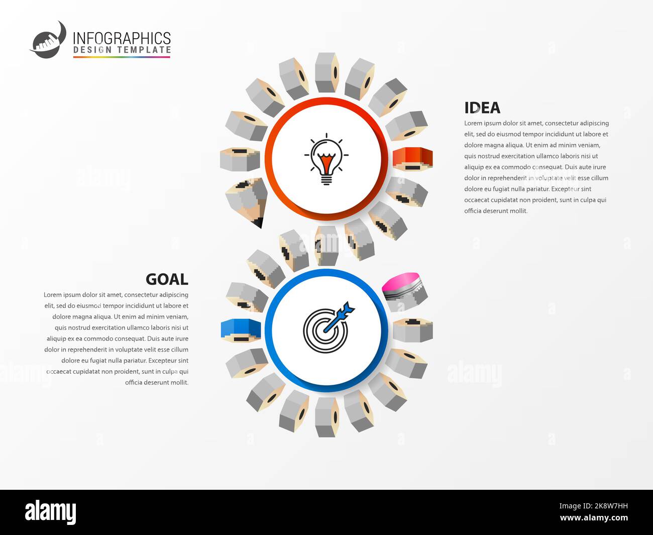 Infographic design template. Creative concept with 2 steps. Can be used ...