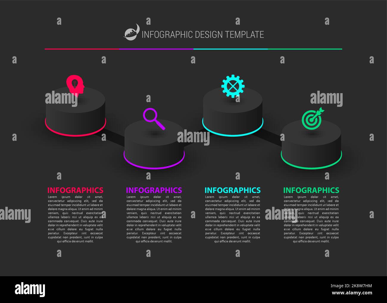 Infographic design template. Creative concept with 4 steps. Can be used ...