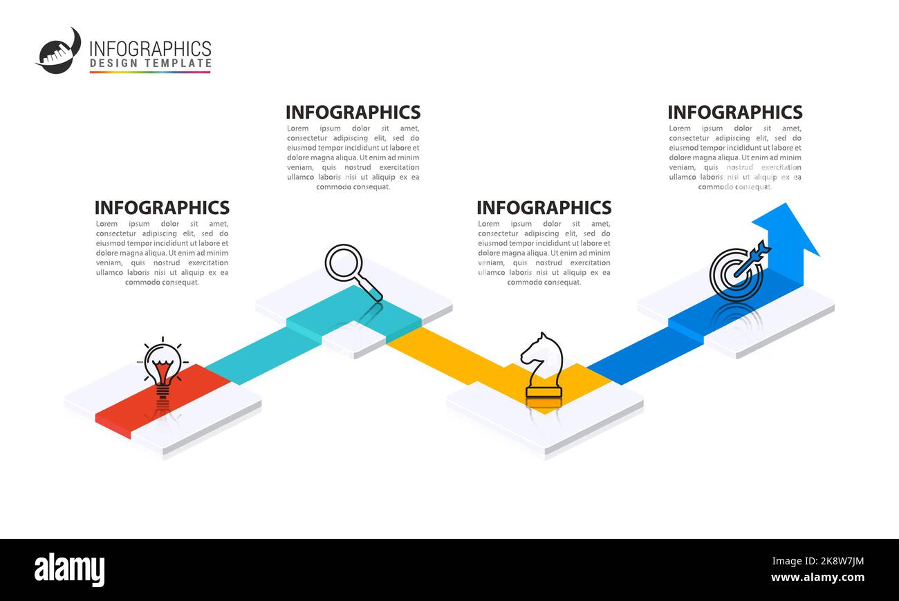 Infographic design template. Creative concept with 4 steps. Can be used ...