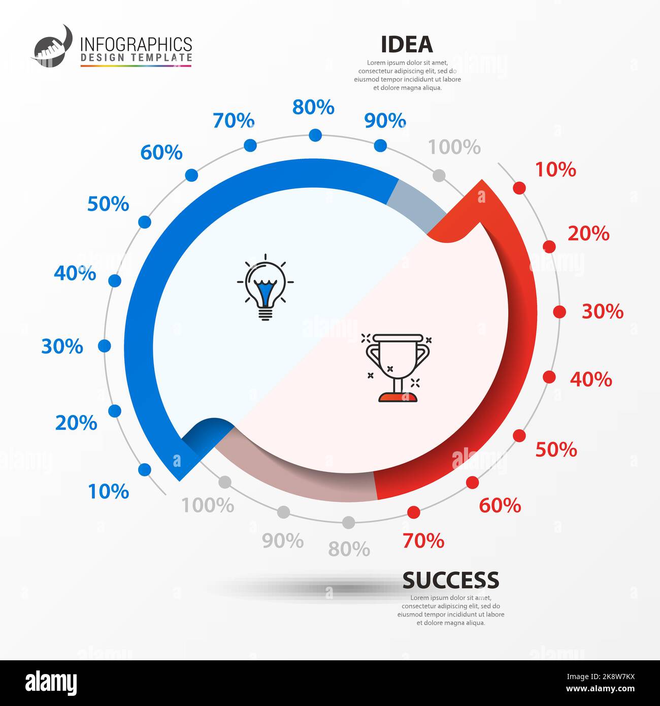 Infographic design template. Creative concept with 2 steps. Can be used ...