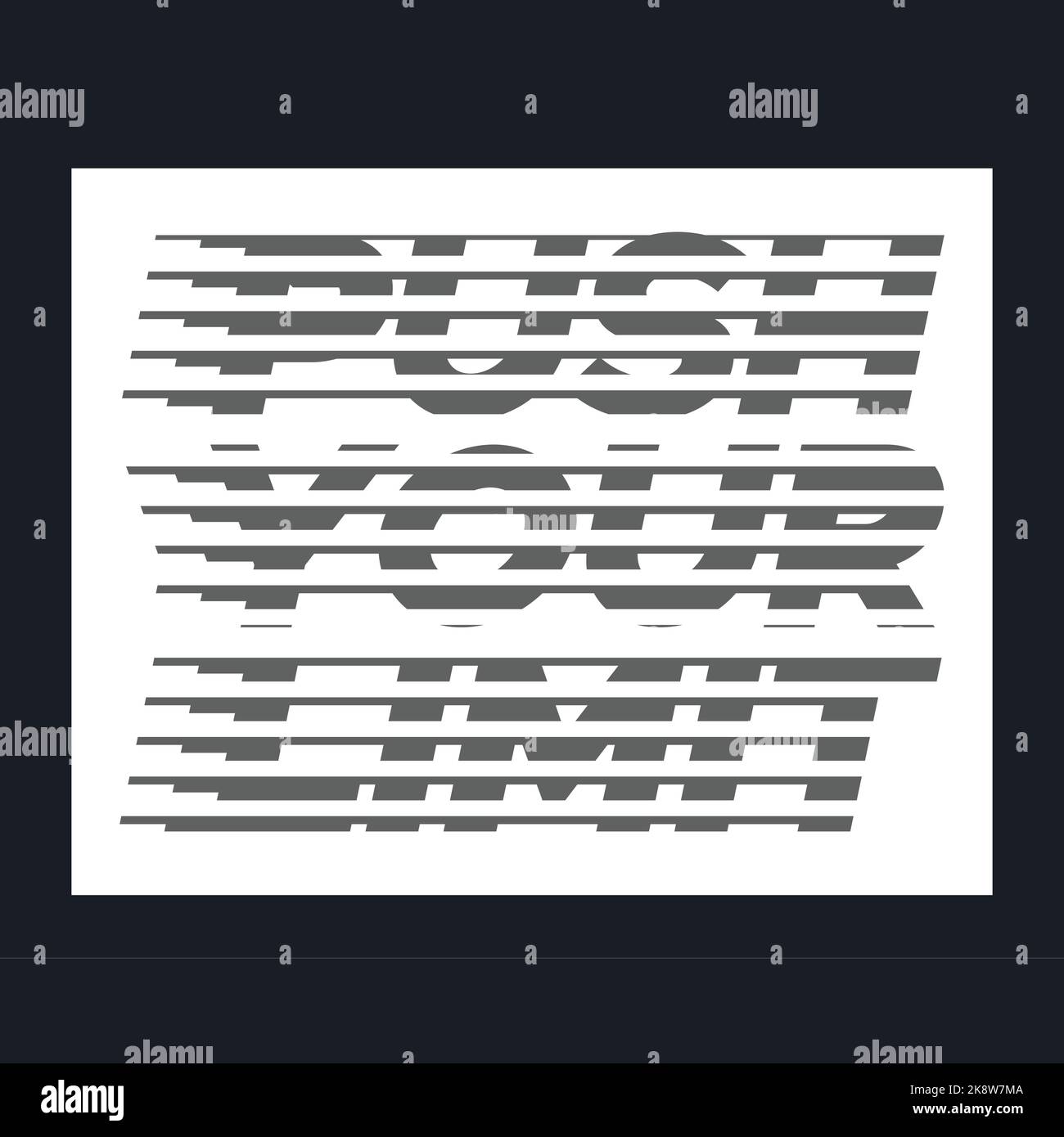 Push your limit, halftone line letter typography effect design artwork ...