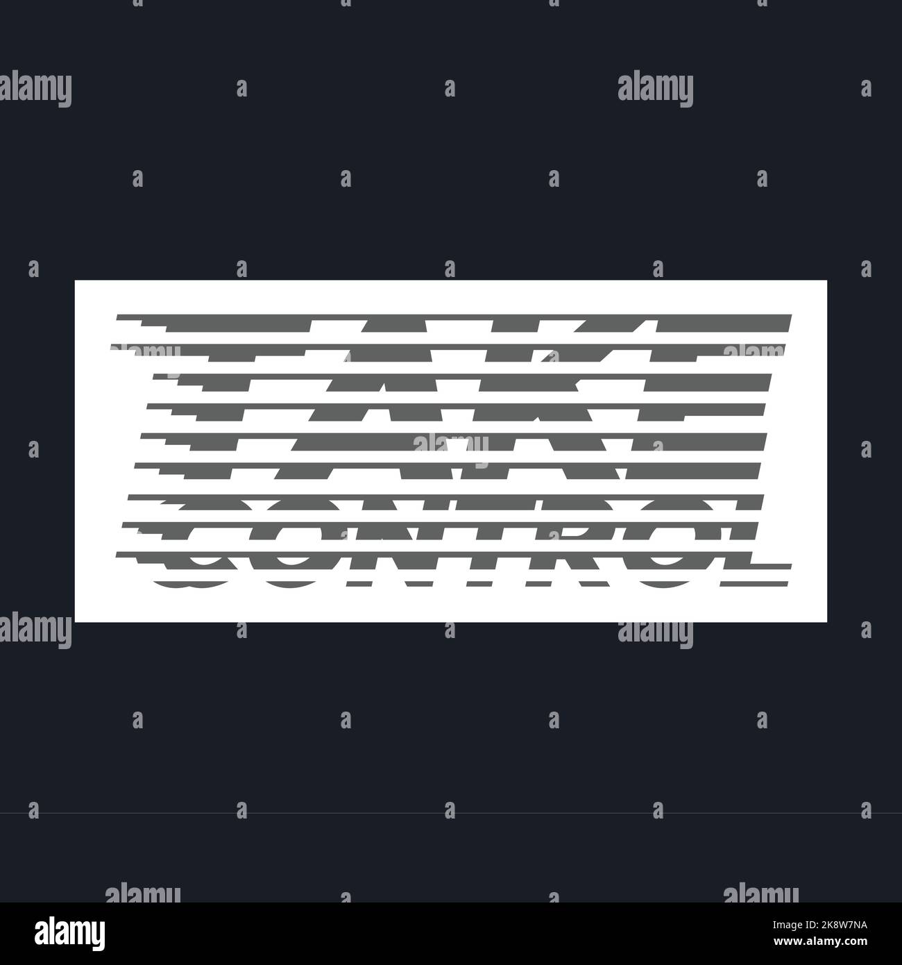 Take control, halftone line letter typography effect design artwork ...