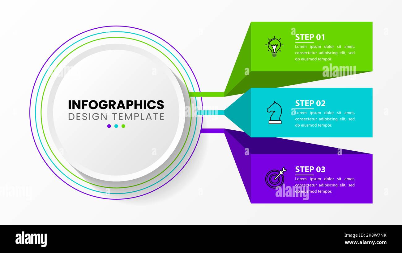 Infographic design template. Creative concept with 3 steps. Can be used ...