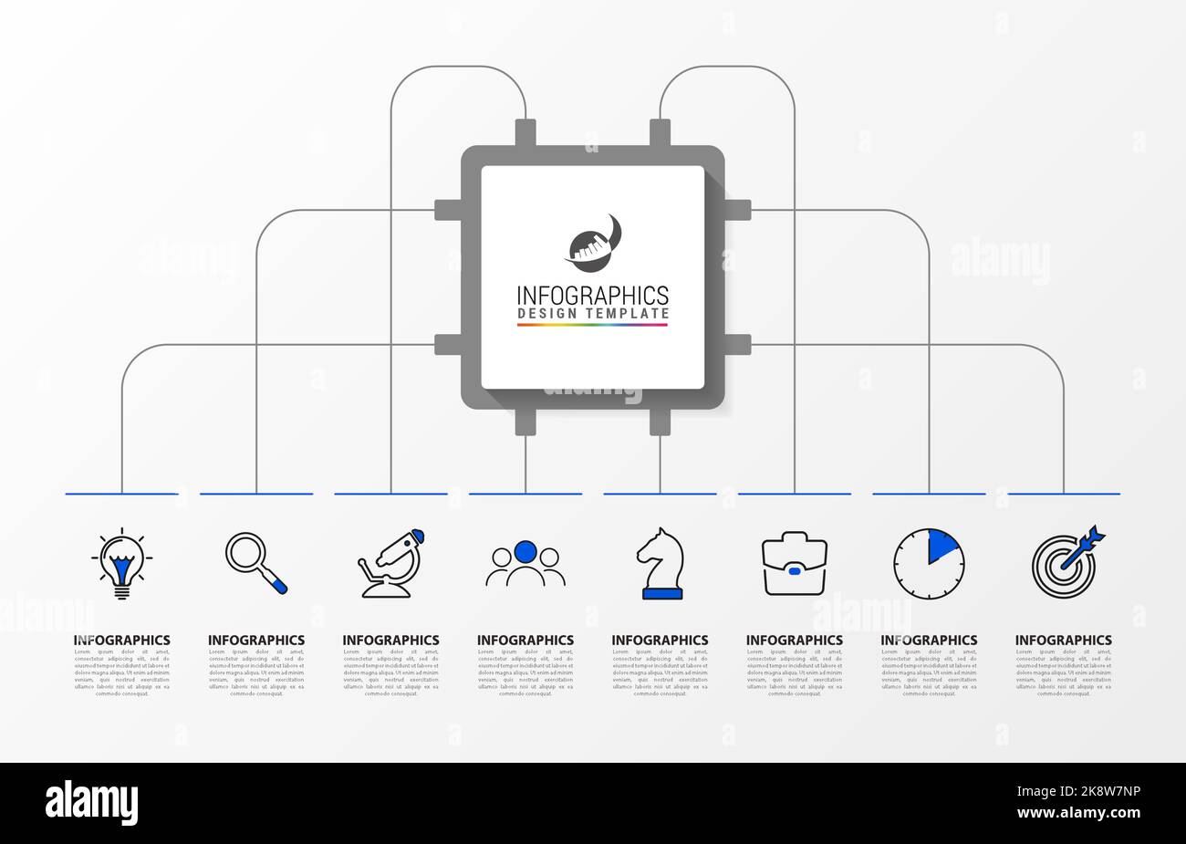 Infographic design template. Creative concept with 8 steps. Can be used ...
