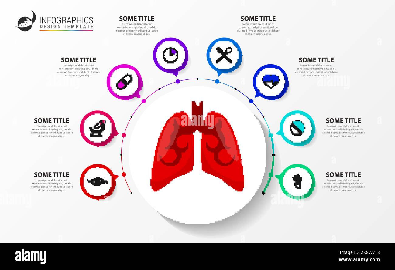Infographic design template. Health care with 8 steps. Can be used for ...