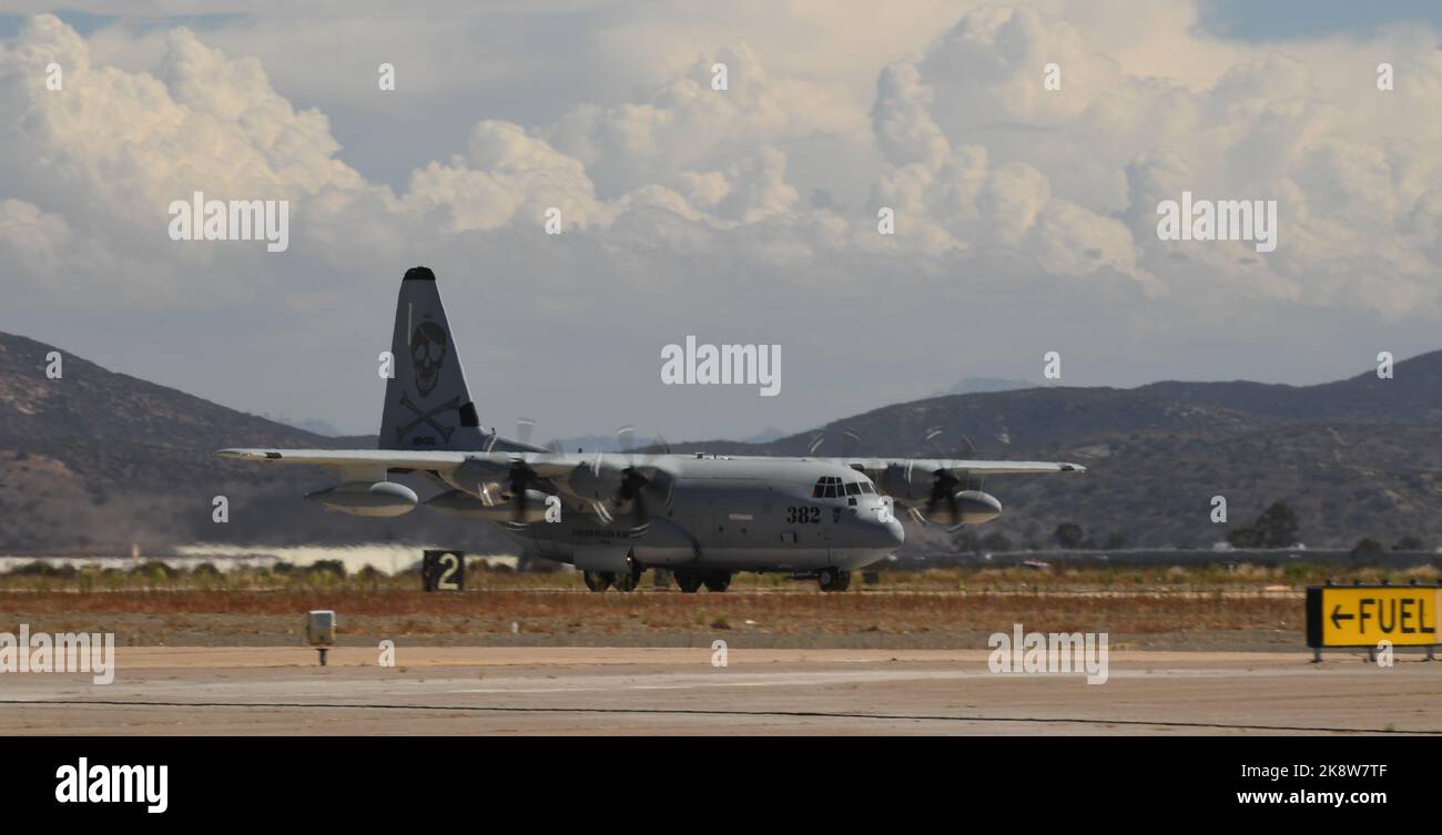 USMC C-130J Super Hercules takes off at MCAS Miramar, in San Diego ...