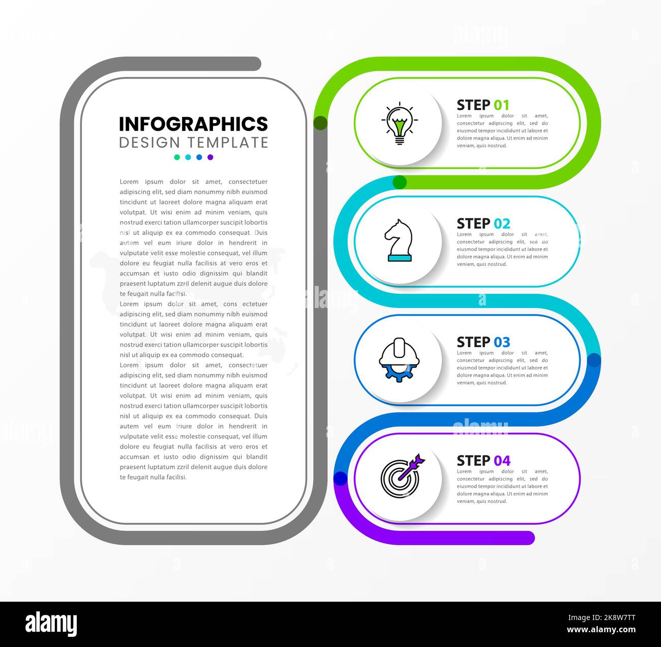 Infographic design template. Timeline concept with 4 steps. Can be used ...