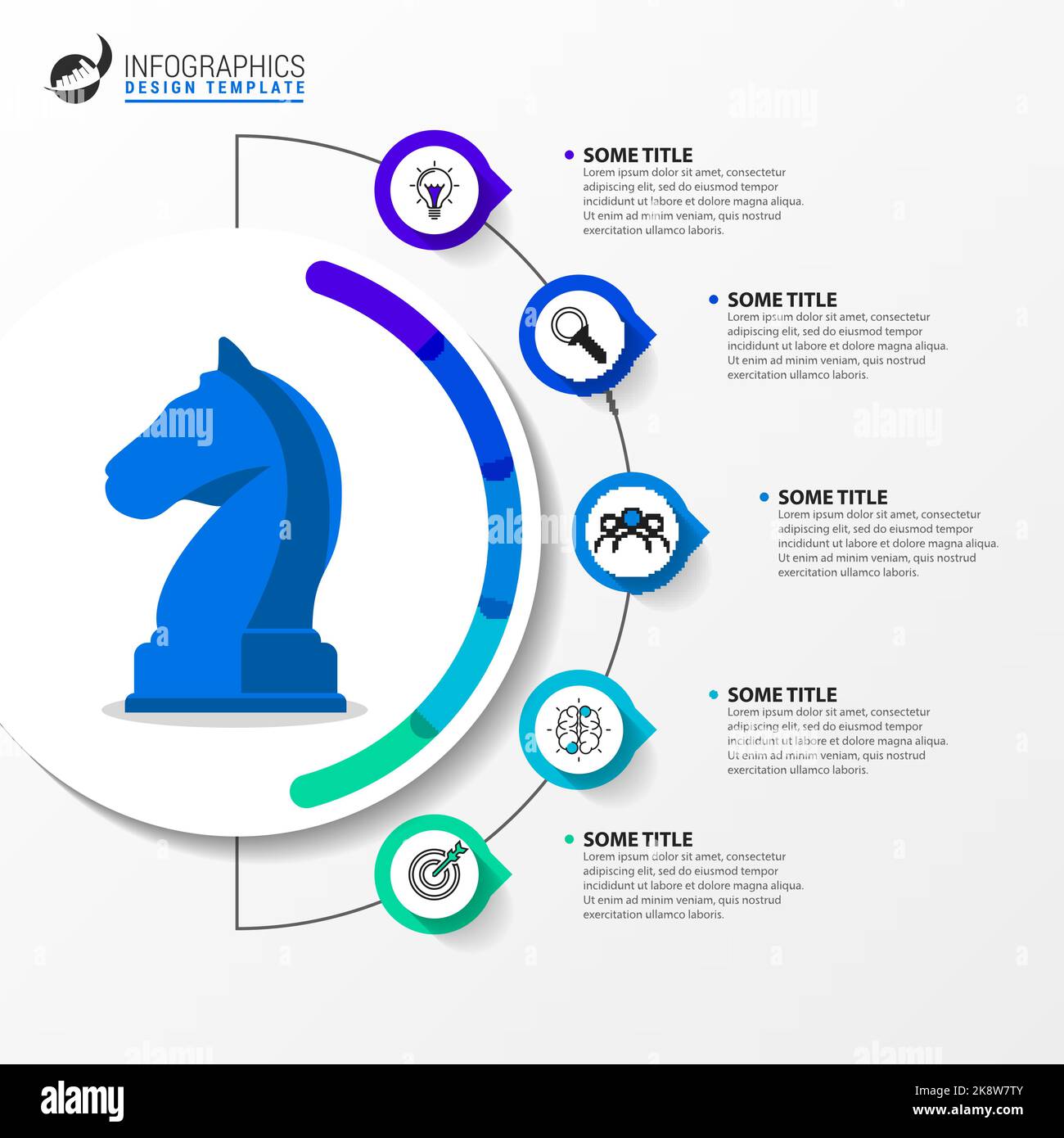 Infographic design template. Creative concept with 5 steps. Can be used ...