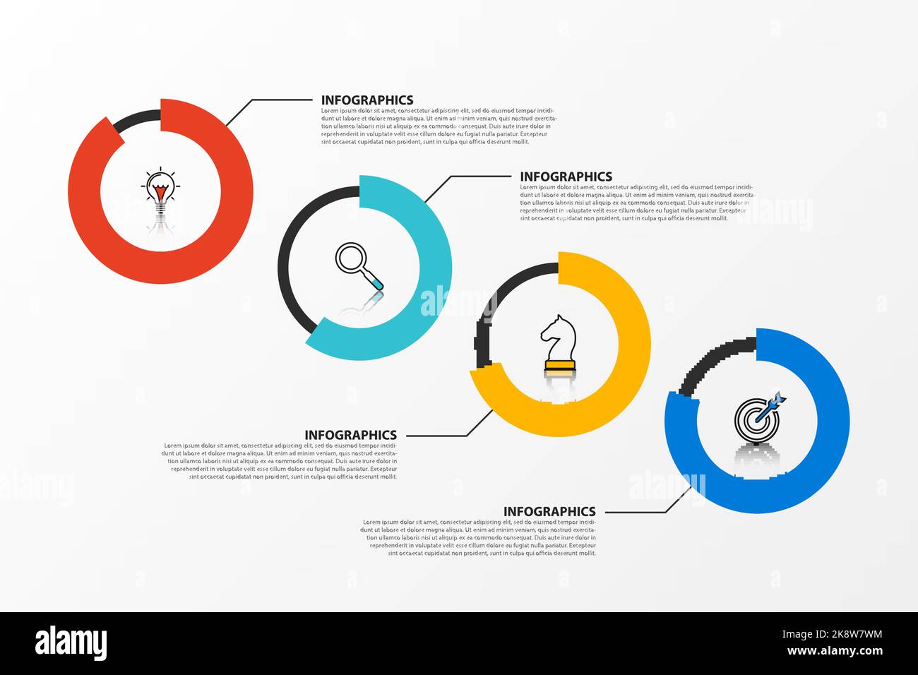 Infographic design template. Creative concept with 4 steps. Can be used ...