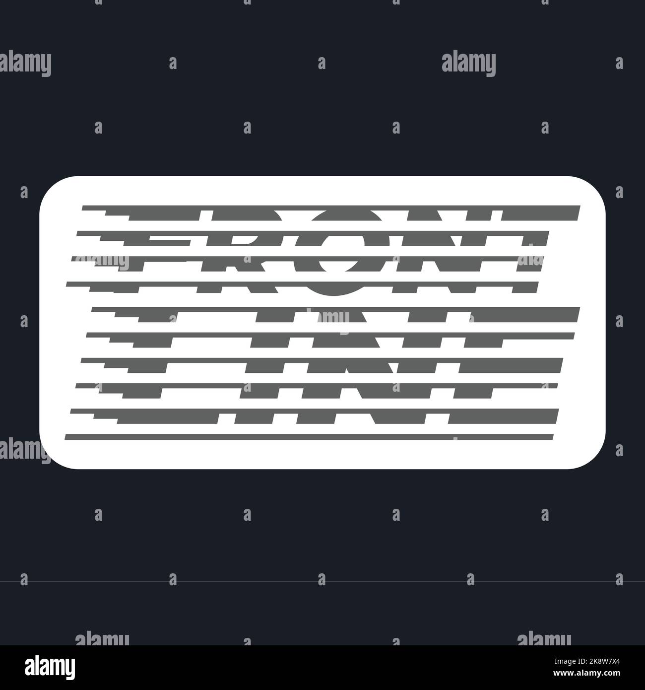 Front line, halftone line letter typography effect design artwork ...