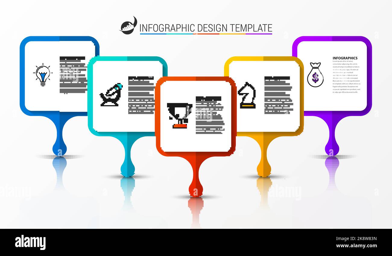 Infographic design template. Creative concept with 5 steps. Can be used ...