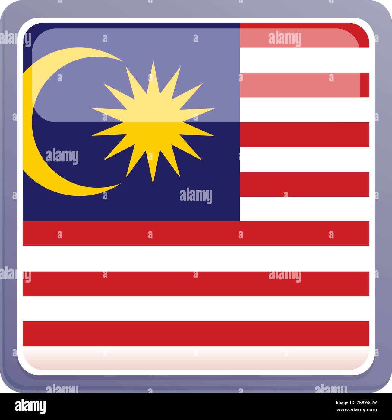 Emblem Malaysia icon cartoon vector. Country day. Nation republic Stock ...