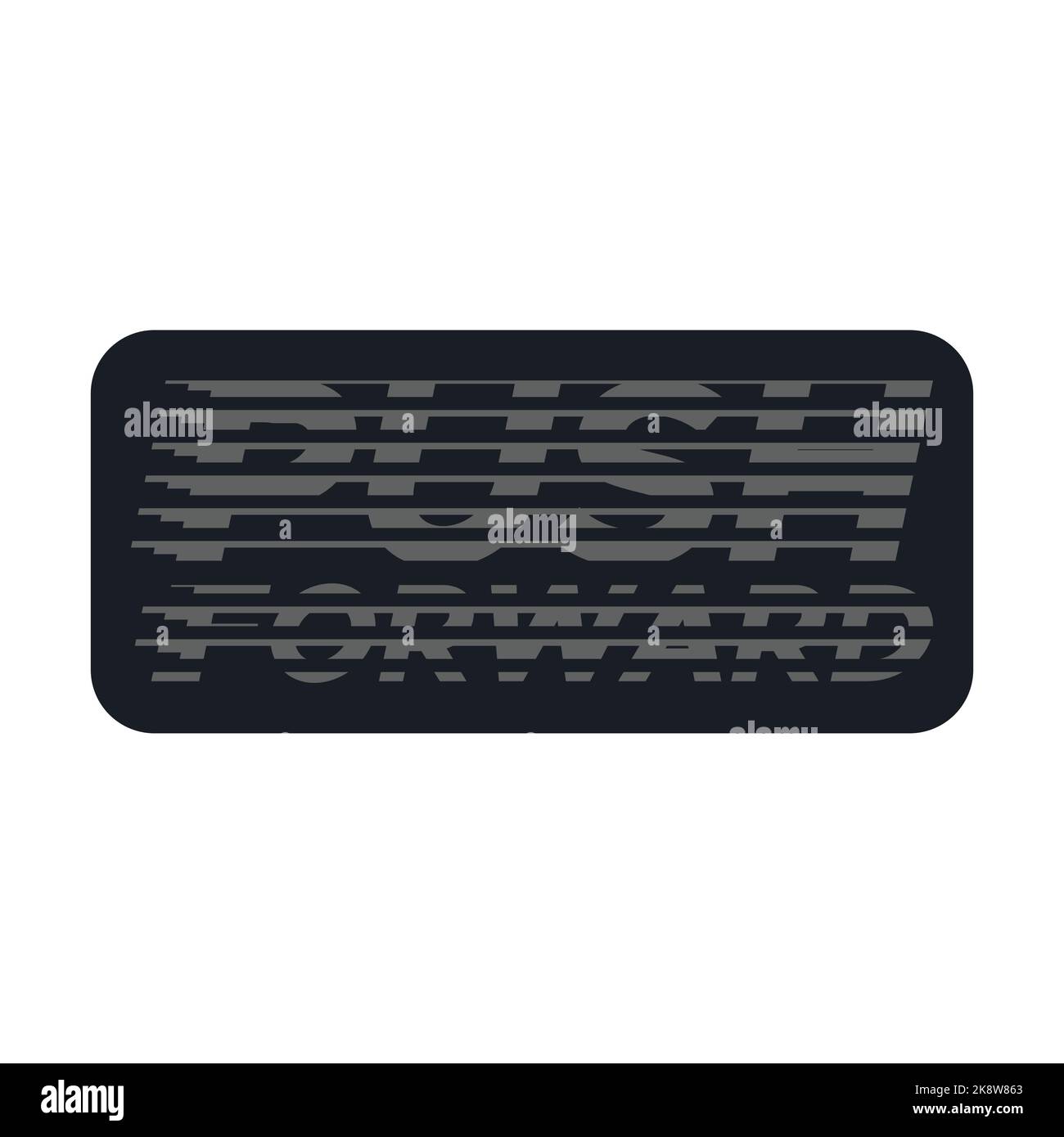 Push forward, halftone line letter typography effect design artwork ...