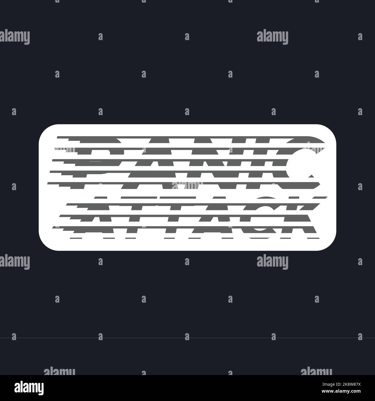 Panic attack, halftone line letter typography effect design artwork ...