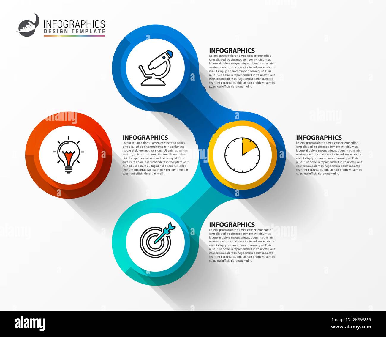 Infographic design template. Creative concept with 4 steps. Can be used ...
