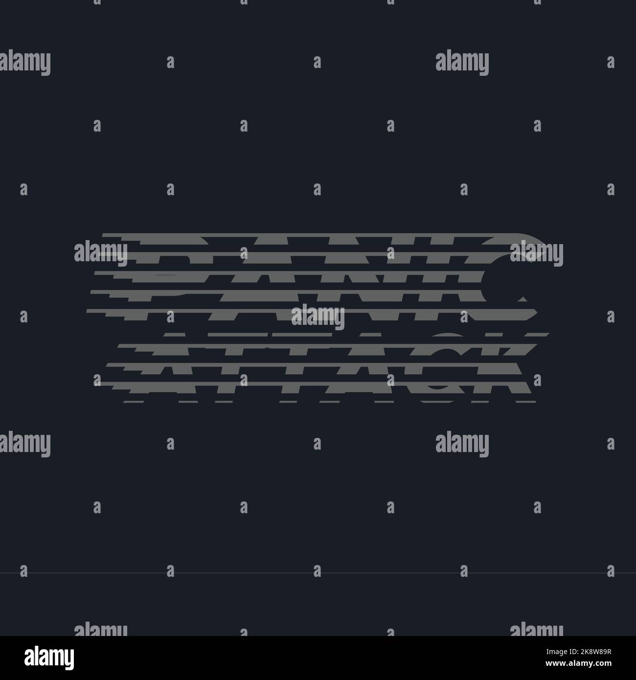 Panic attack, halftone line letter typography effect design artwork ...