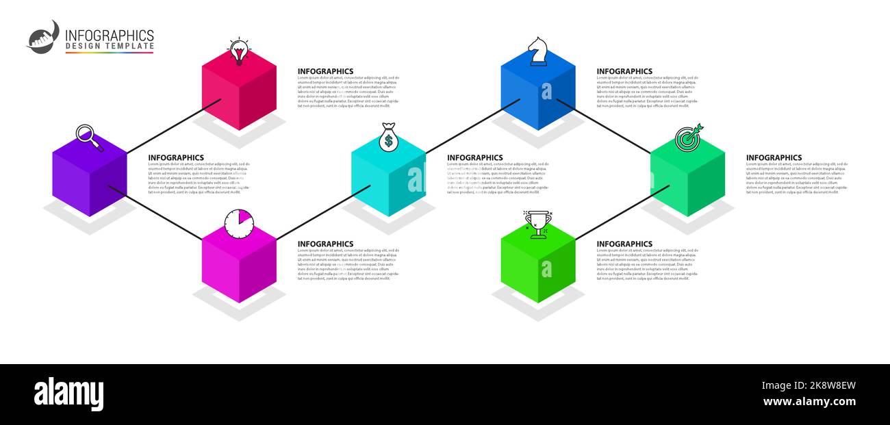 Infographic design template. Creative concept with 7 steps. Can be used ...