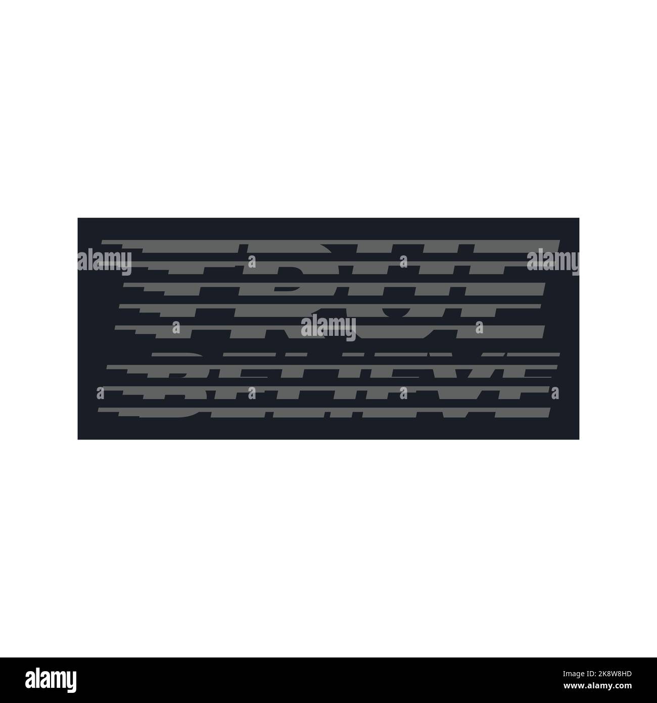 True believe, halftone line letter typography effect design artwork ...