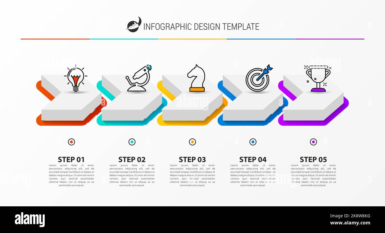 Infographic design template. Creative concept with 5 steps. Can be used ...