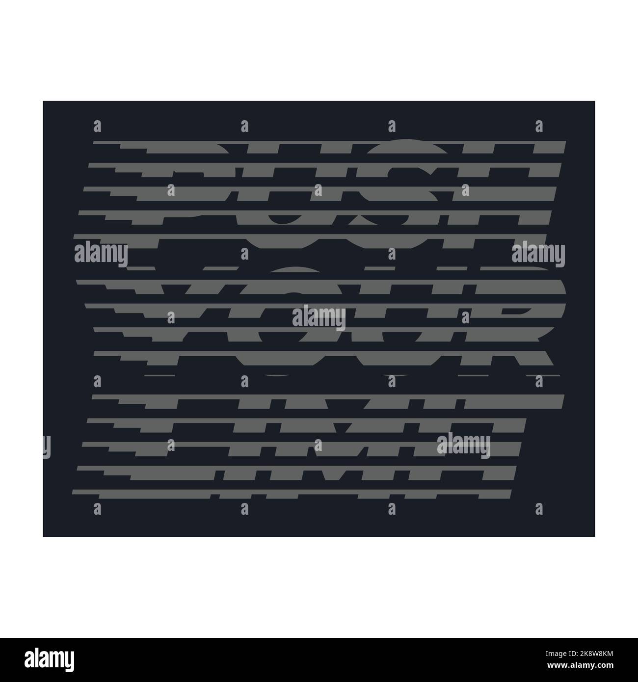 Push your limit, halftone line letter typography effect design artwork ...