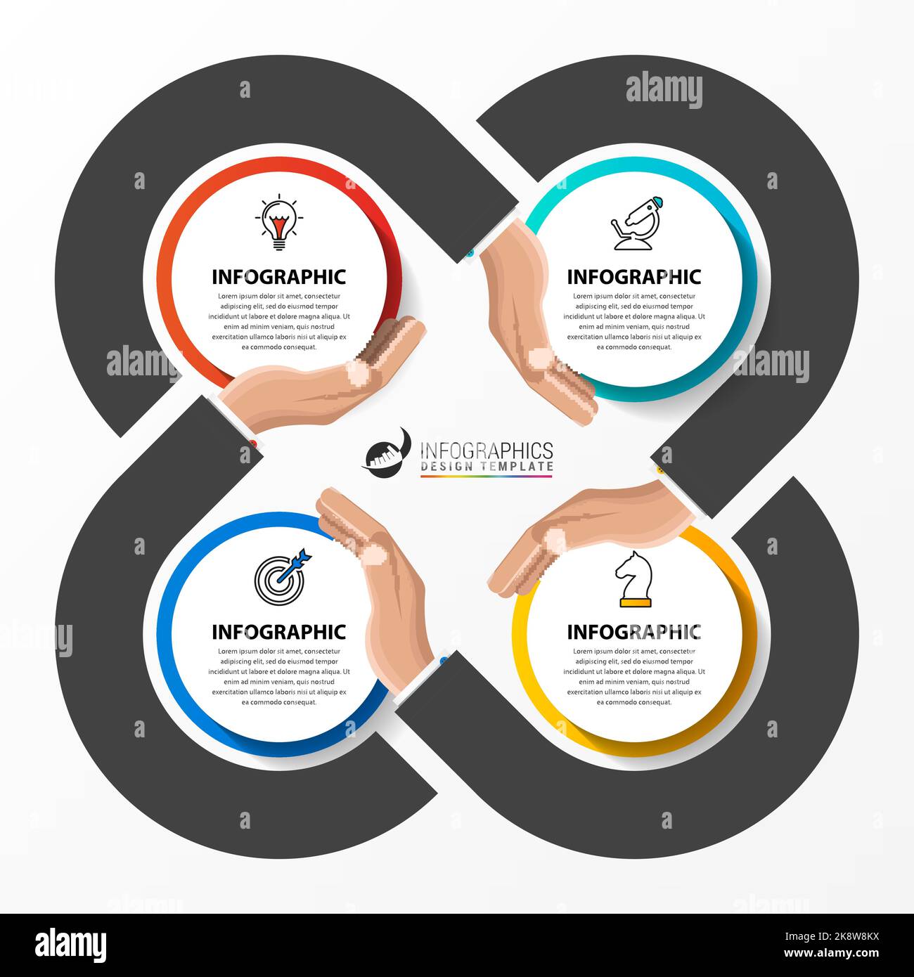 Infographic design template. Creative concept with 4 steps. Can be used ...