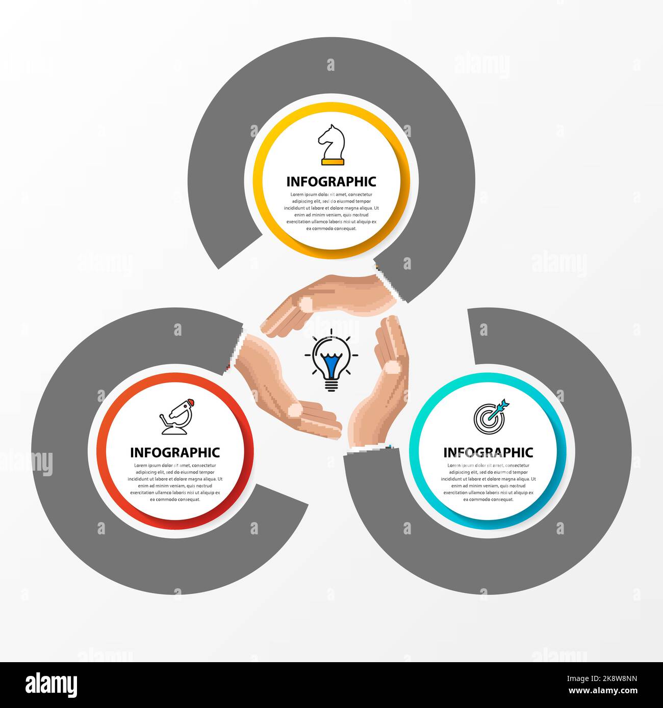 Infographic design template. Creative concept with 3 steps. Can be used ...
