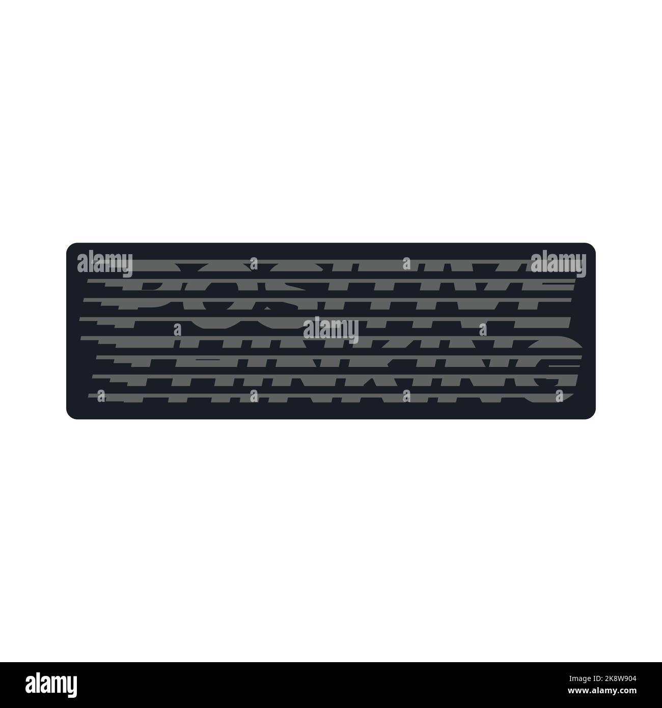 Positive thinking, halftone line letter typography effect design ...