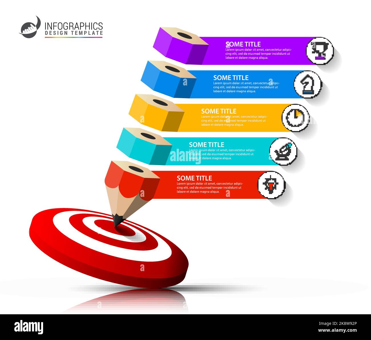 Infographic design template. Creative concept with 5 steps. Can be used ...