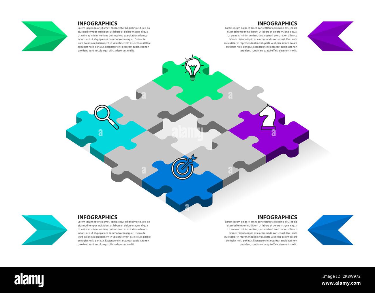 Infographic 4 piece hi-res stock photography and images - Alamy