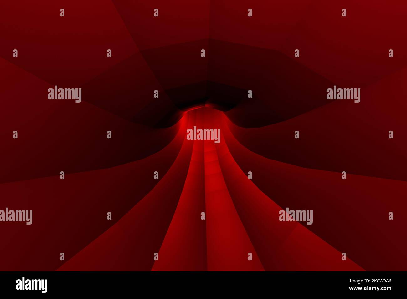 corridor down to the red hellish tunnel 3d rendering Stock Photo - Alamy