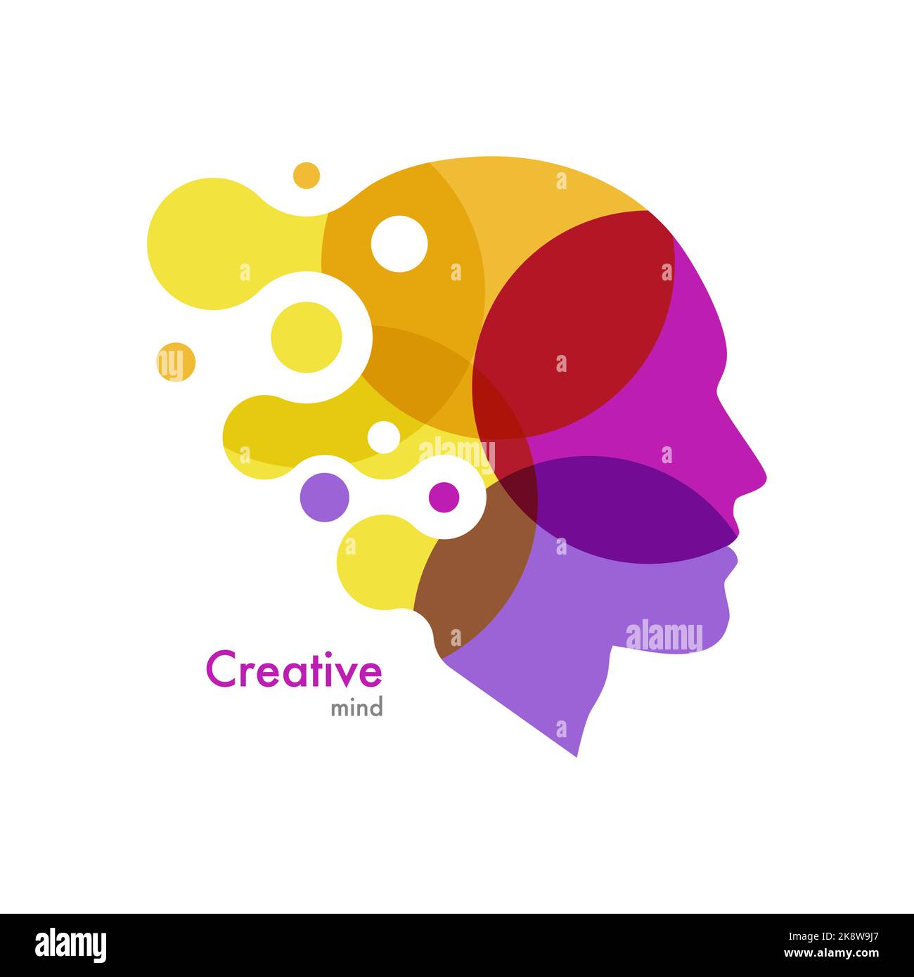 Head. Abstract creative mind. Human face. Vector illustration Stock ...