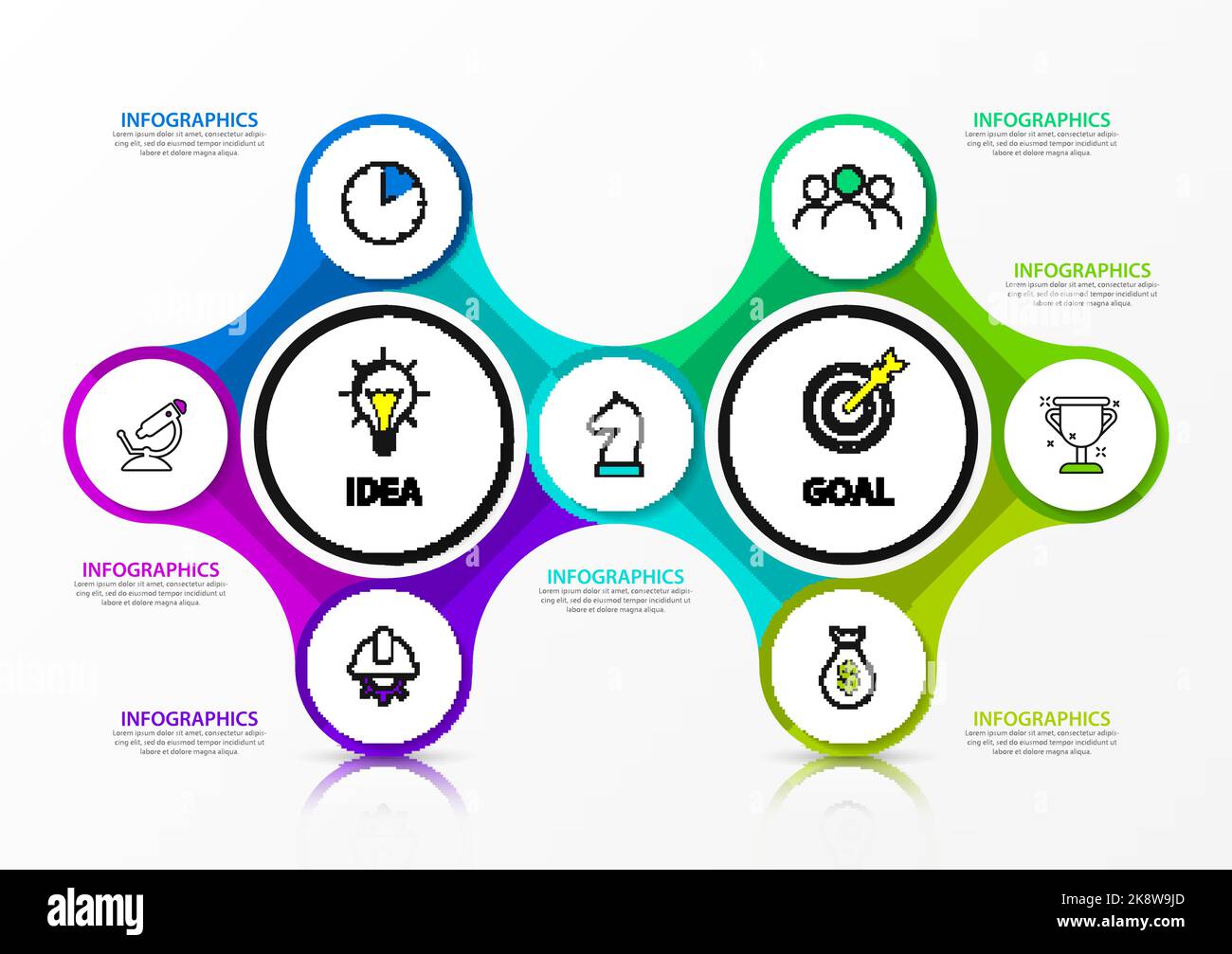 Infographic design template. Creative concept with 7 steps. Can be used ...