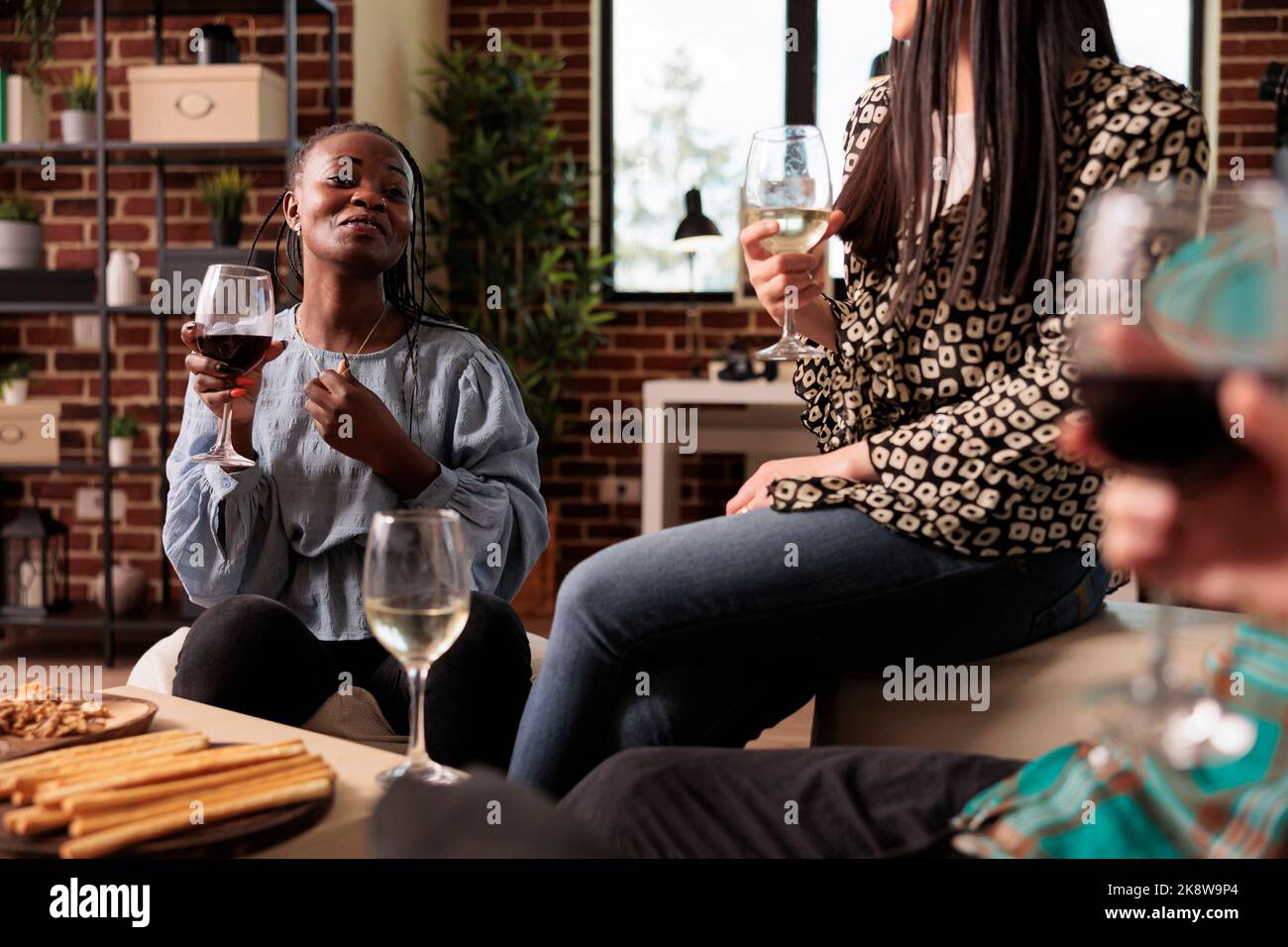 African american young adult woman laughing, smiling, guffawing, having ...