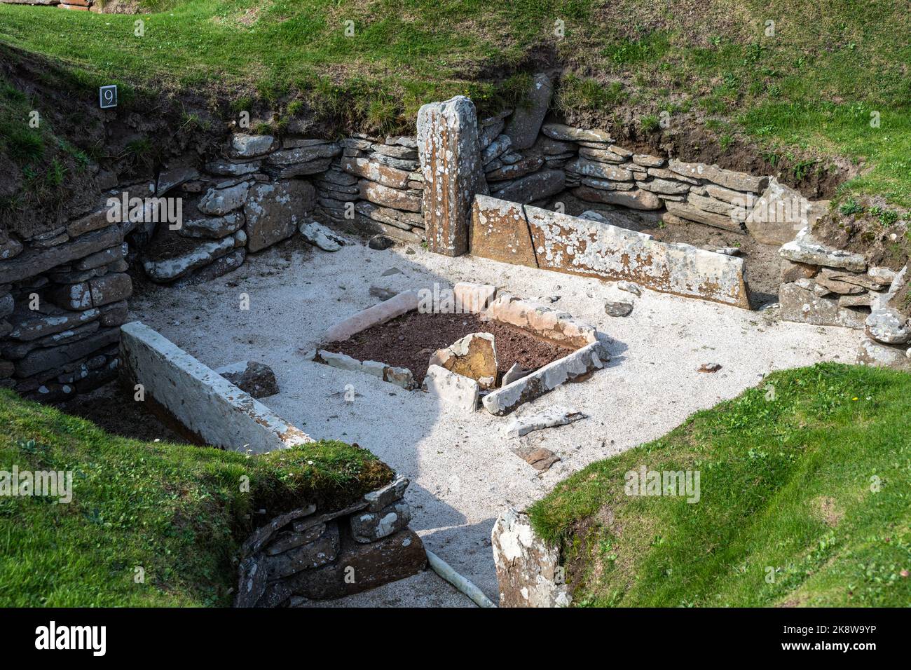 Skara Brae, stone-built Neolithic settlement, located on the Bay of ...