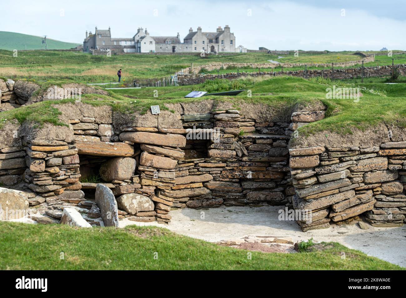 Skara Brae, stone-built Neolithic settlement, located on the Bay of ...