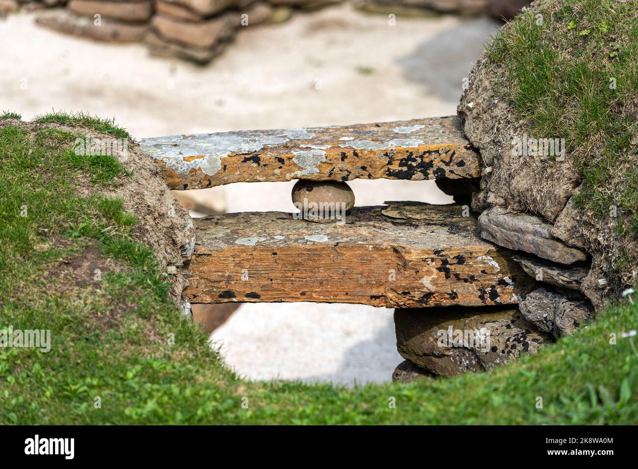 Skara Brae, stone-built Neolithic settlement, located on the Bay of ...