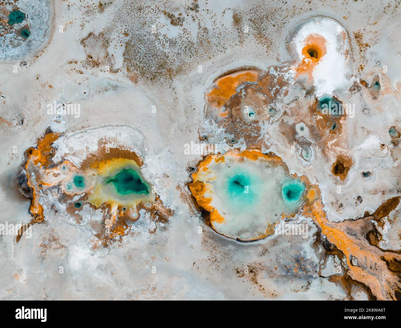 Upper Geyser Basin of Yellowstone National Park, Wyoming Stock Photo ...